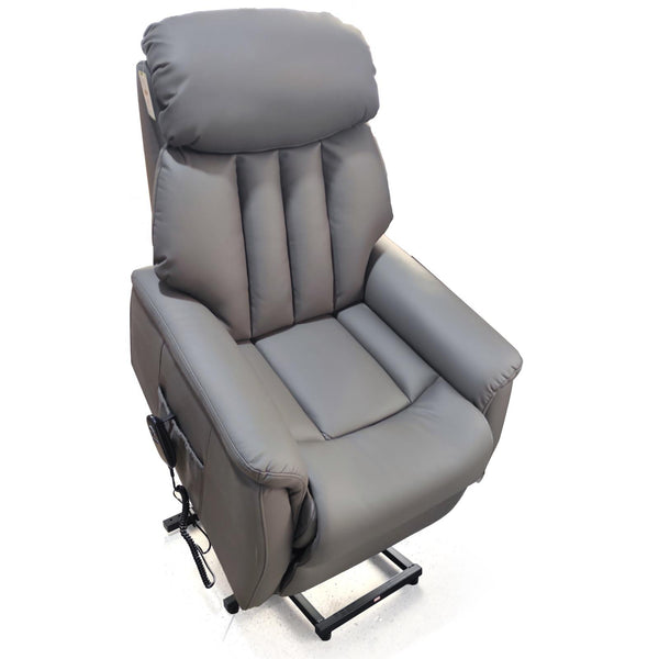 Ralph Dual Motor Lift & Rise Chair Grey Leather – MrSofa.co.uk